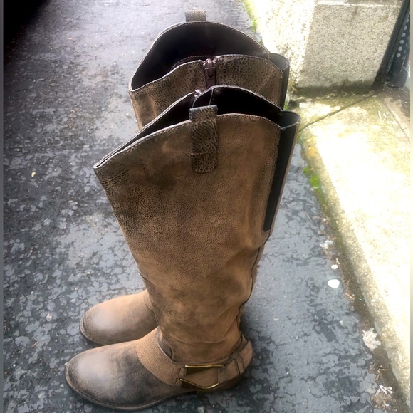 Born | Shoes | Born Natasha Knee High Womens Sand Brown Leather Harness ...